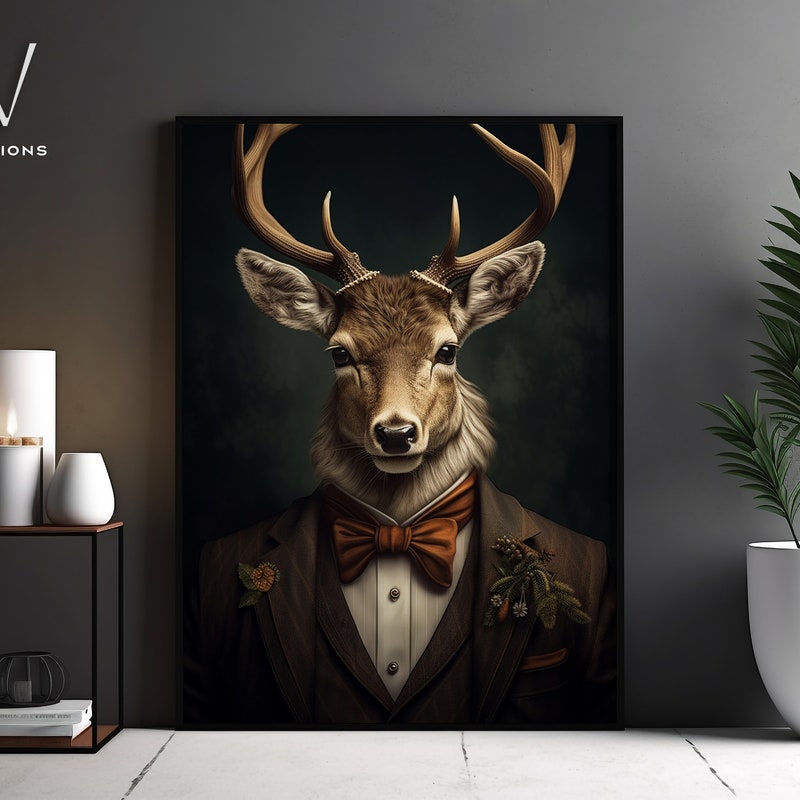 Wandbilder hirsch modern - Etsy.de