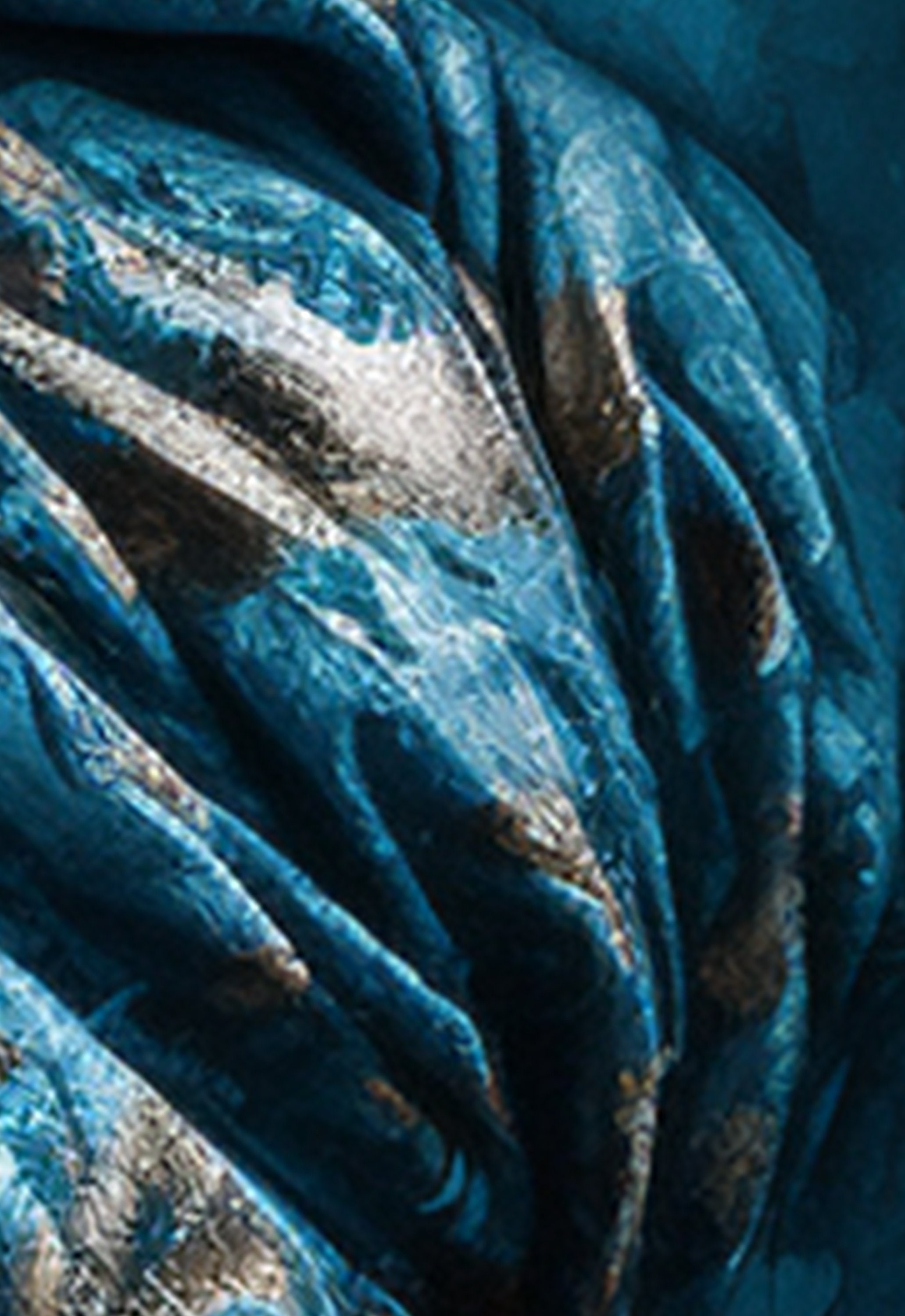 African Woman Portrait in Blue | Modern Abstract Art | BLACK Poster ...