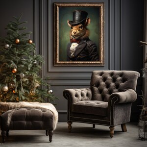 Victorian Red Squirrel Portrait - Gothic Canvas Wall Art, Renaissance ...