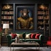 Victorian Monkey Portrait Gothic Canvas Wall Art Renaissance Painting ...