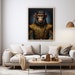 Victorian Monkey Portrait Gothic Canvas Wall Art Renaissance Painting ...