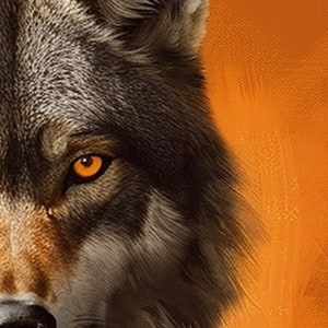 Modern Wolf Portrait - Regal Wolf in Suit and Tie - Contemporary Wall ...