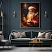 Santa's Midnight Prayer Painting - Vintage Santa Art Print on Canvas ...