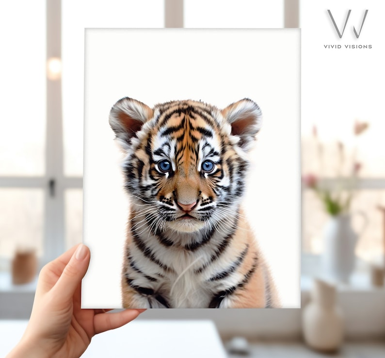 Baby Tiger Cub Safari Baby Animal for Nursery Art Safari - Etsy