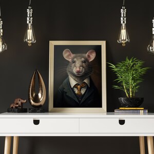 Vintage Aristocratic Mouse Portrait - Unique Renaissance Painting ...