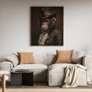 Vintage Aristocratic Monkey Portrait in Suit - Unique Renaissance ...