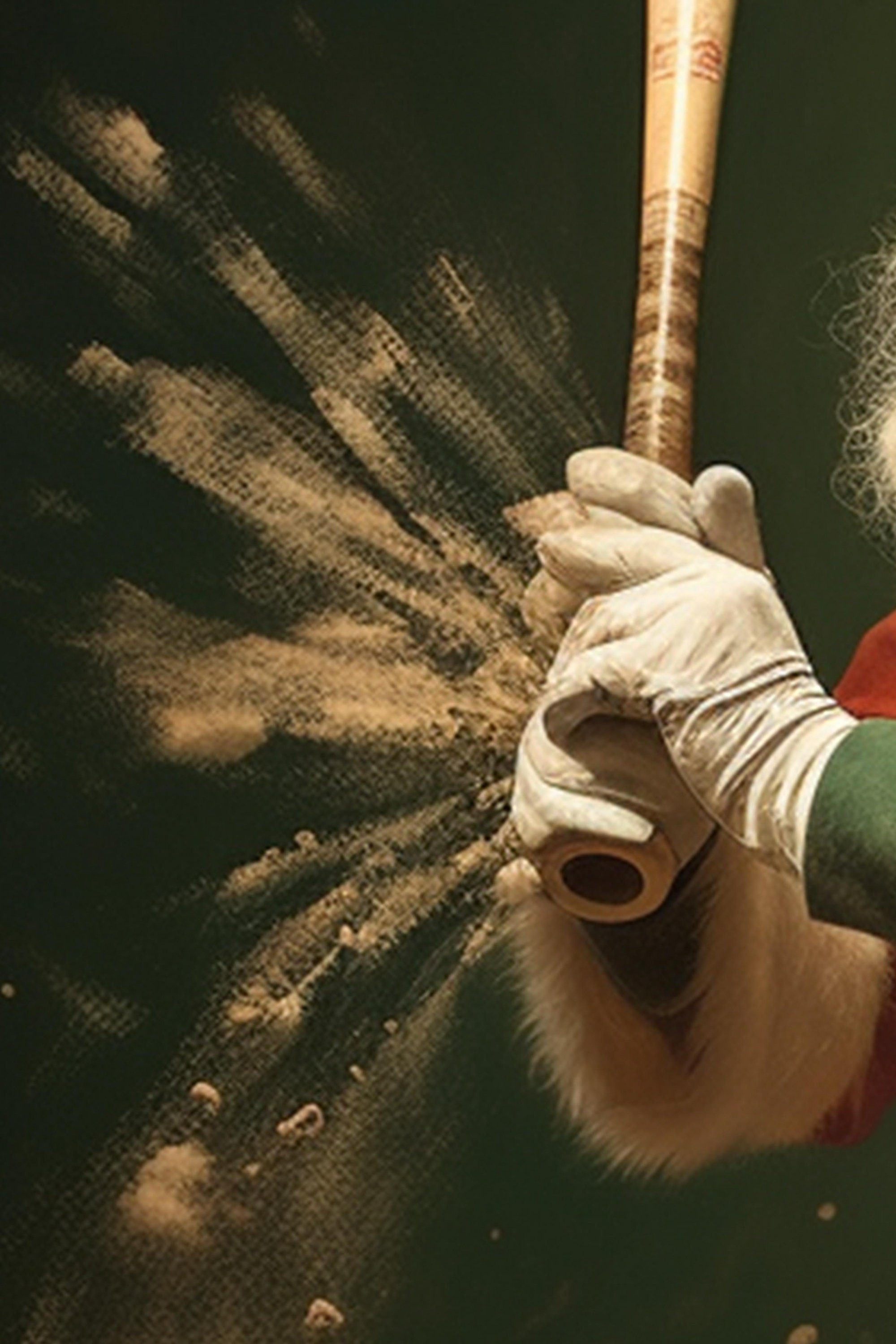 Vintage Softball Santa Painting santa Claus Baseball Canvas Print ...