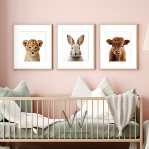 Adorable Baby Animals, Bundle of 3 Baby Animal, Nursery Decor, Children ...