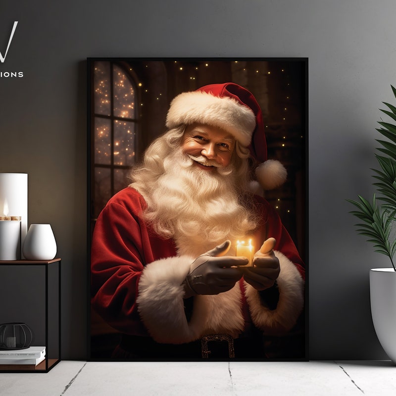 Santa Art - Etsy