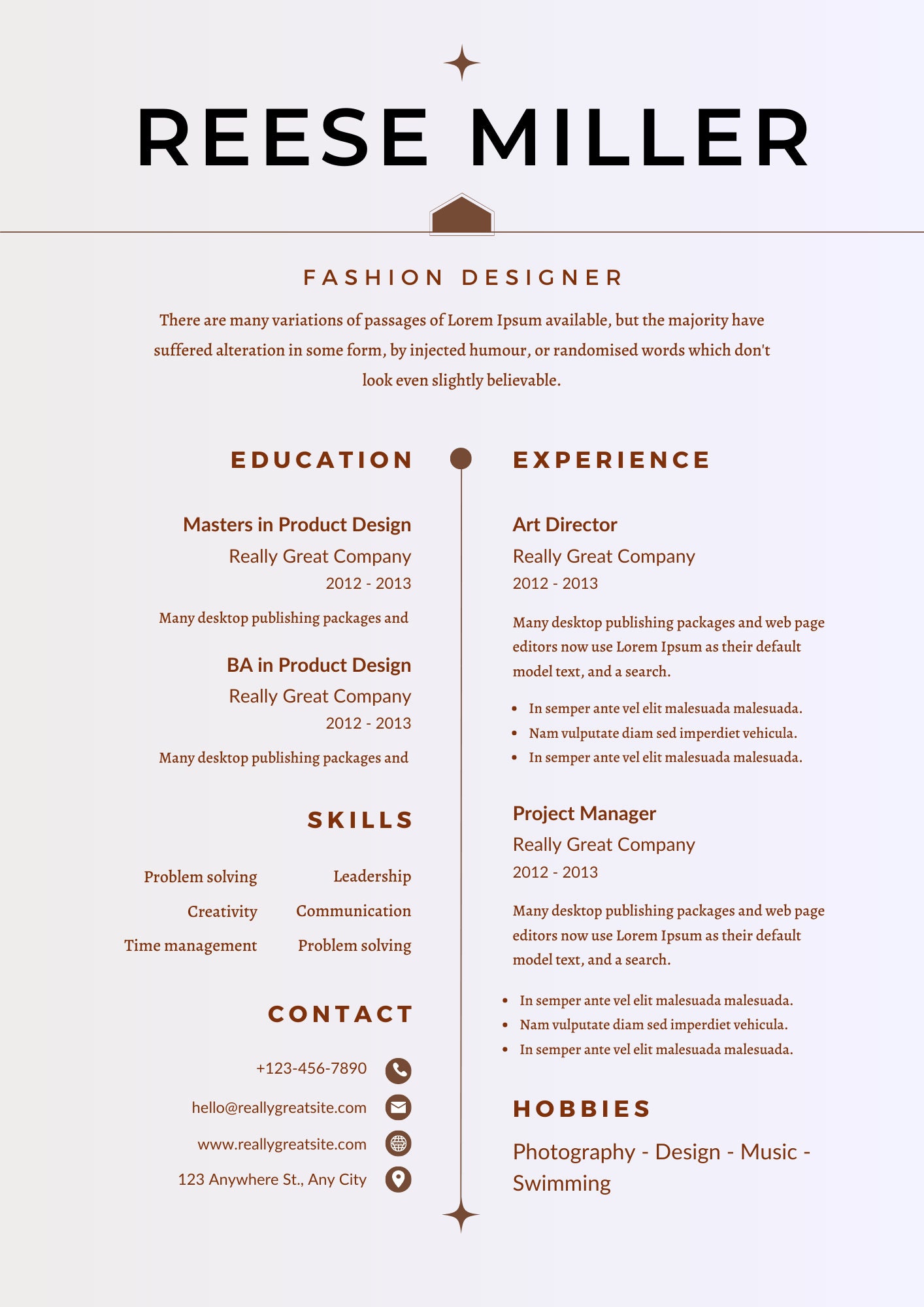 White Minimalist Resume Template - Etsy