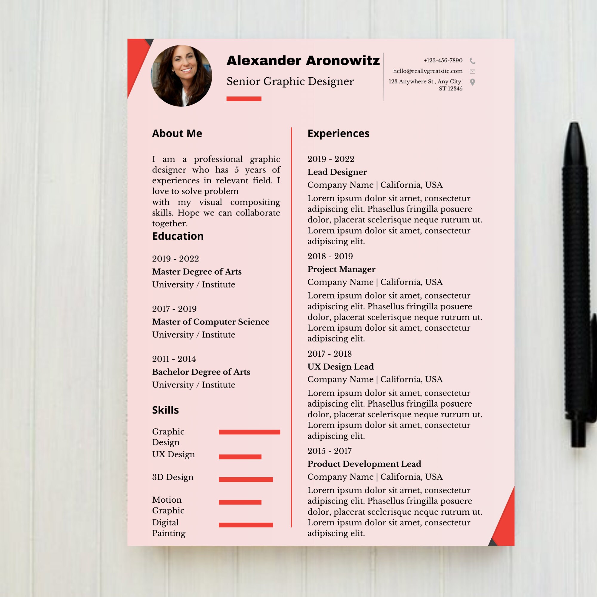 Clean Minimalist CV Resume Template - Etsy
