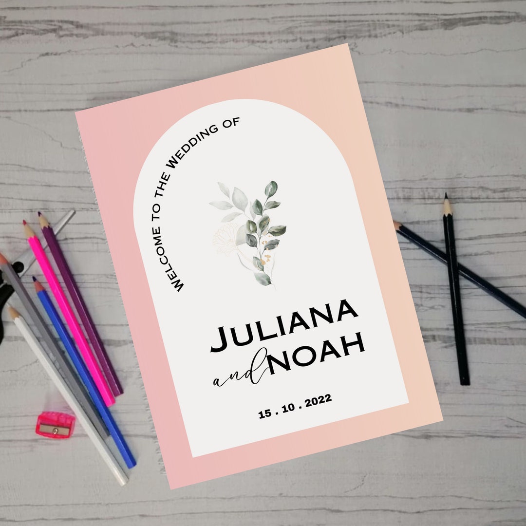 Beige Floral Alphabet Wedding Invitation - Etsy