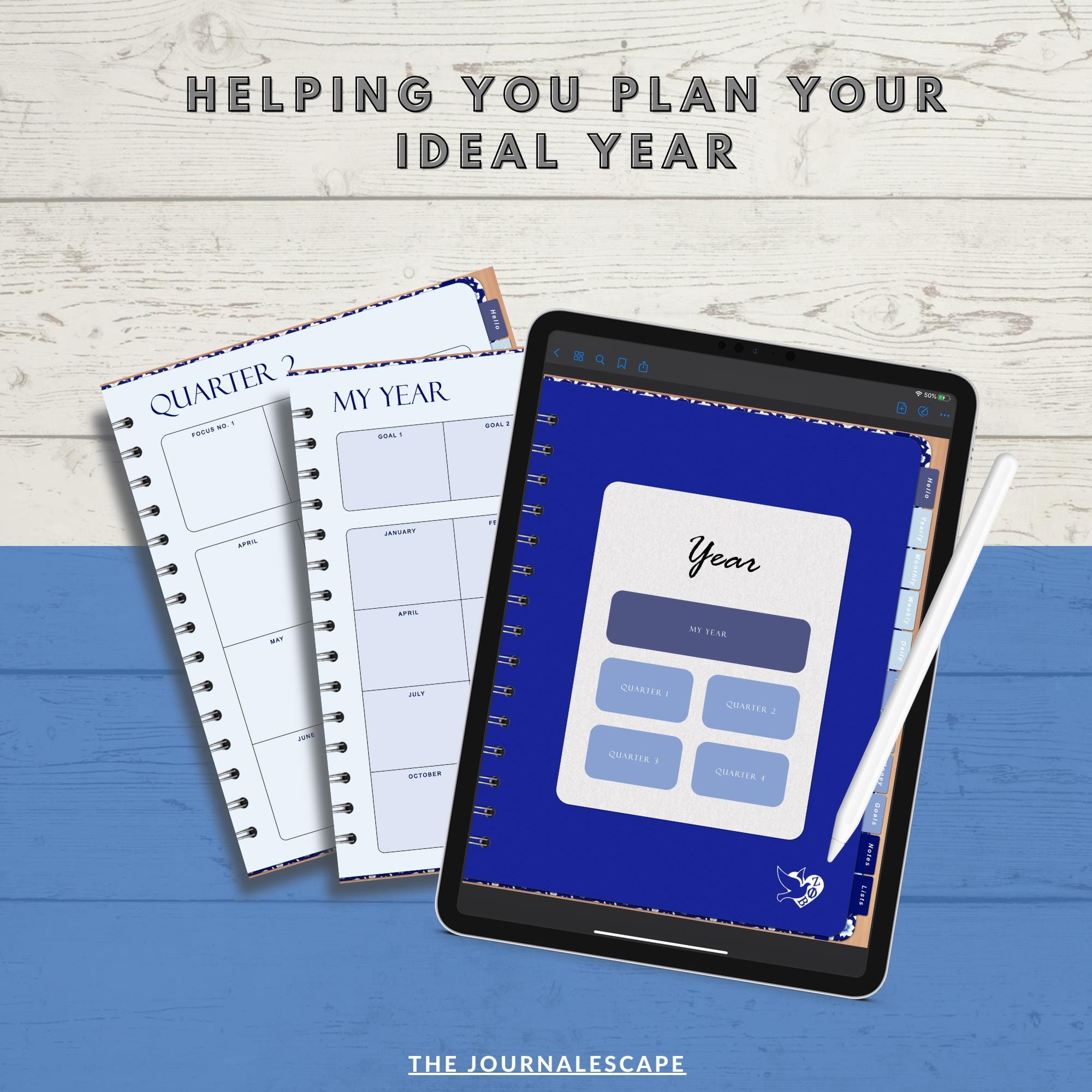 Zeta Phi Beta Monthly Planner 1920 - Daily Planner ZPB - Blue Floral ...