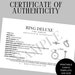 Customizable Engagement Ring Certificate of Authenticity Canva Template ...