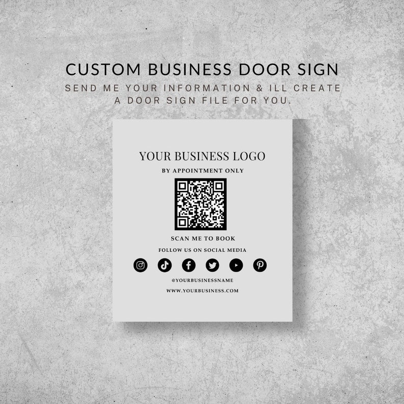 Custom Scan QR to Book Sign .svg File, Custom Business Door Business ...