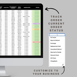 E-commerce Daily Sales Tracker: Google Sheets Template - Etsy