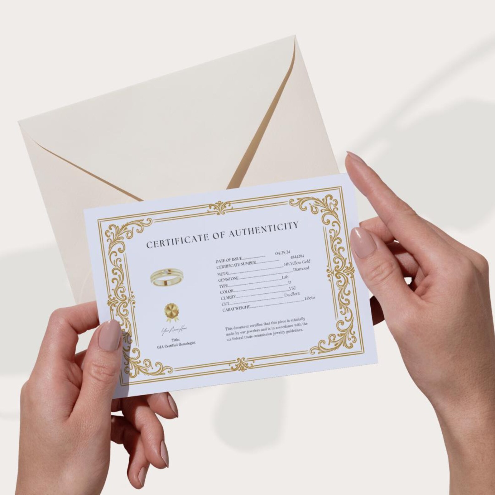 Jewelry Certificate Template Bundle | Designers, Jewelry Business ...