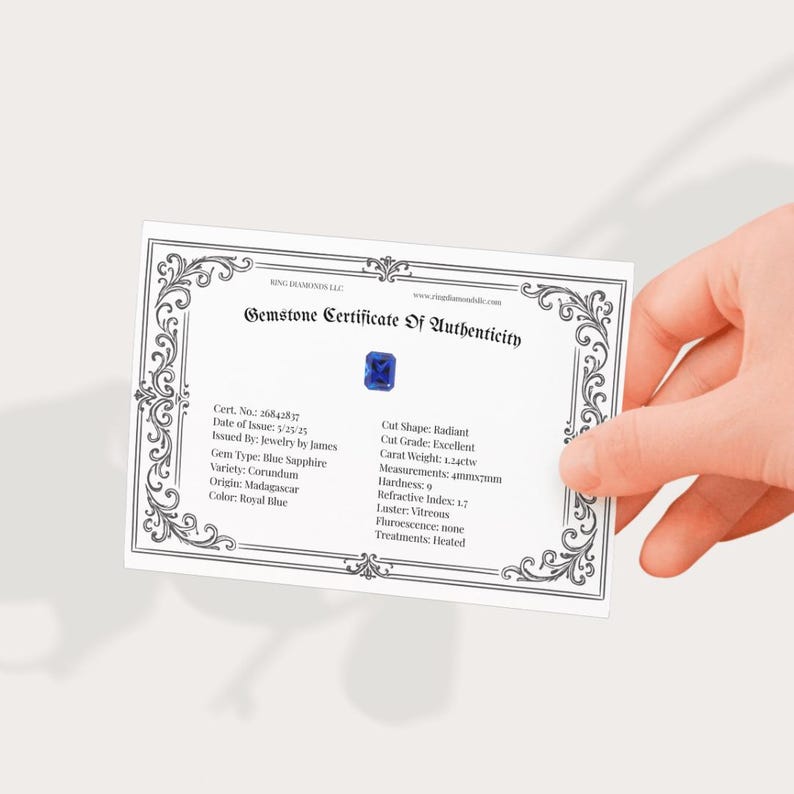 Gemstone Certificate of Authenticity Template: Jewelry Business PDF - Etsy