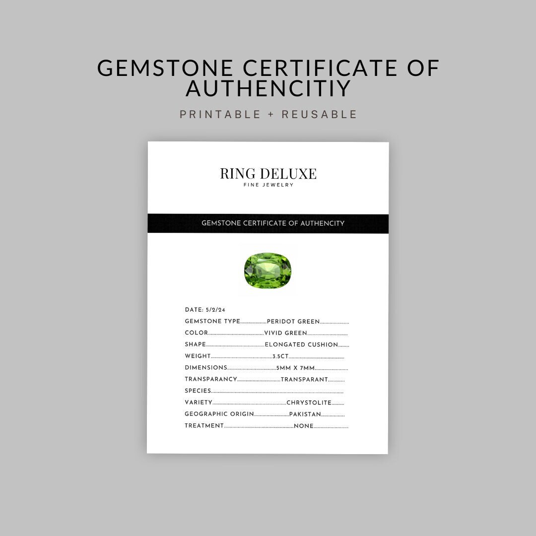 Gemstone Certificate of Authenticity Template: Jewelry Business Canva ...