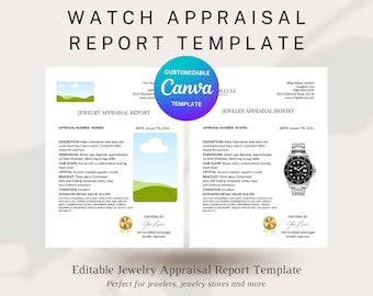 Multi-item Jewelry Appraisal Template PDF Re-usable Templates for ...