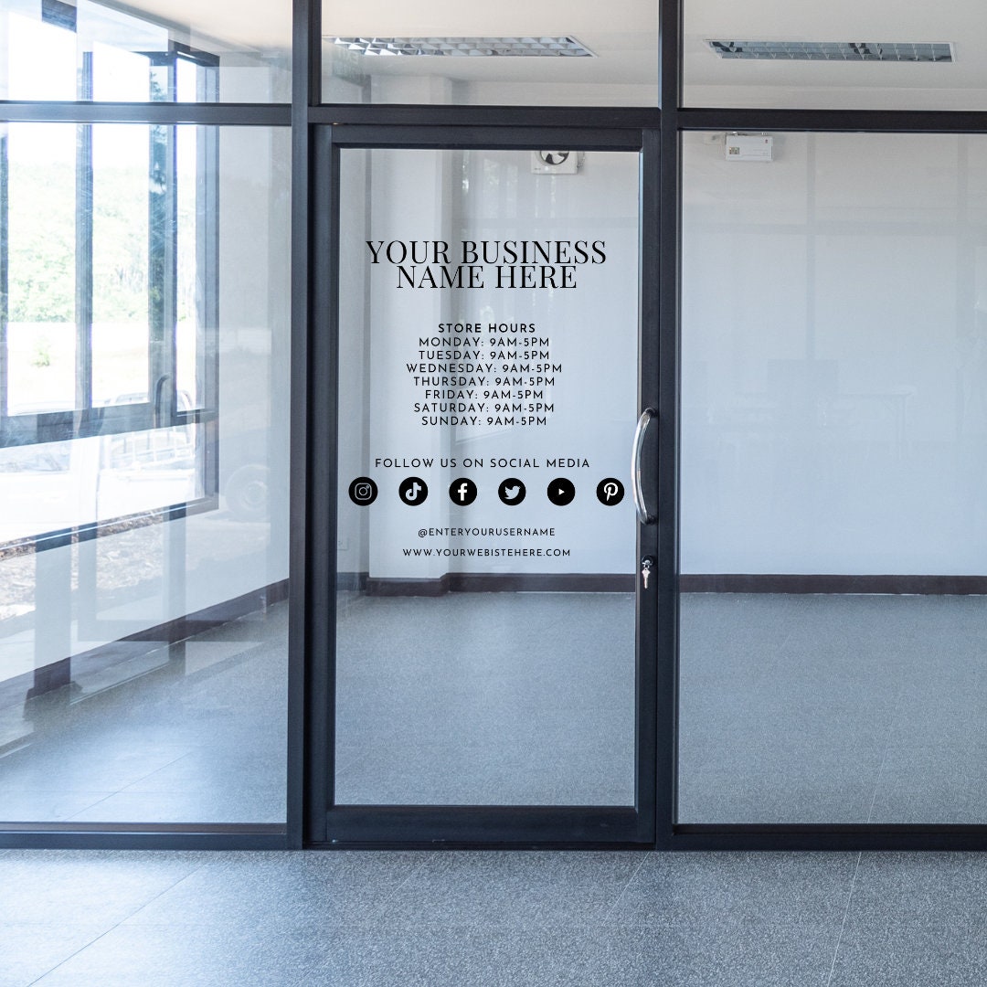 Custom Business Hours Sign Template (printable) - Etsy