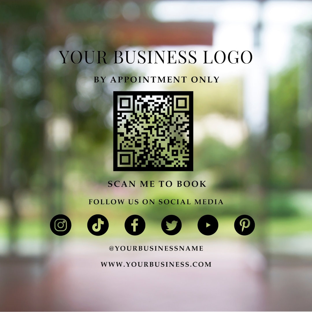 Custom Scan QR to Book Sign .svg File, Custom Business Door Business ...