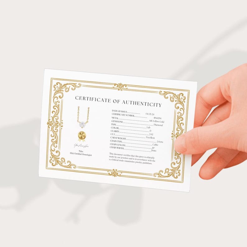 Jewelry Certificate Template Bundle | Designers, Jewelry Business ...