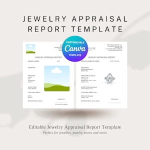 Jewelry Appraisal Template: Customizable Report for Jewelers (canva ...