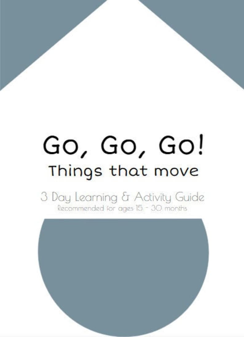 Go Go Go Things That Move 3 Day Learning and Activity - Etsy