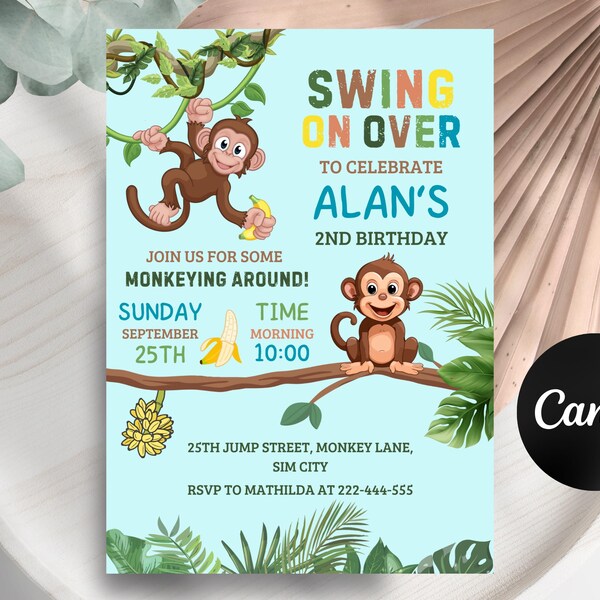 Monkey Birthday Party - Etsy