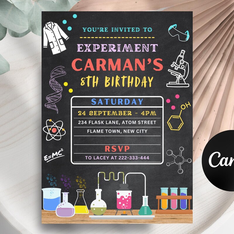 Science Invitation - Etsy