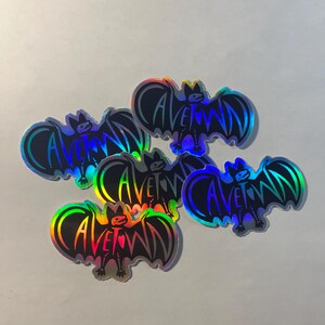 Cavetownholographic Waterproof Sticker, Cavetown Bat Logo, Bat Skeleton ...