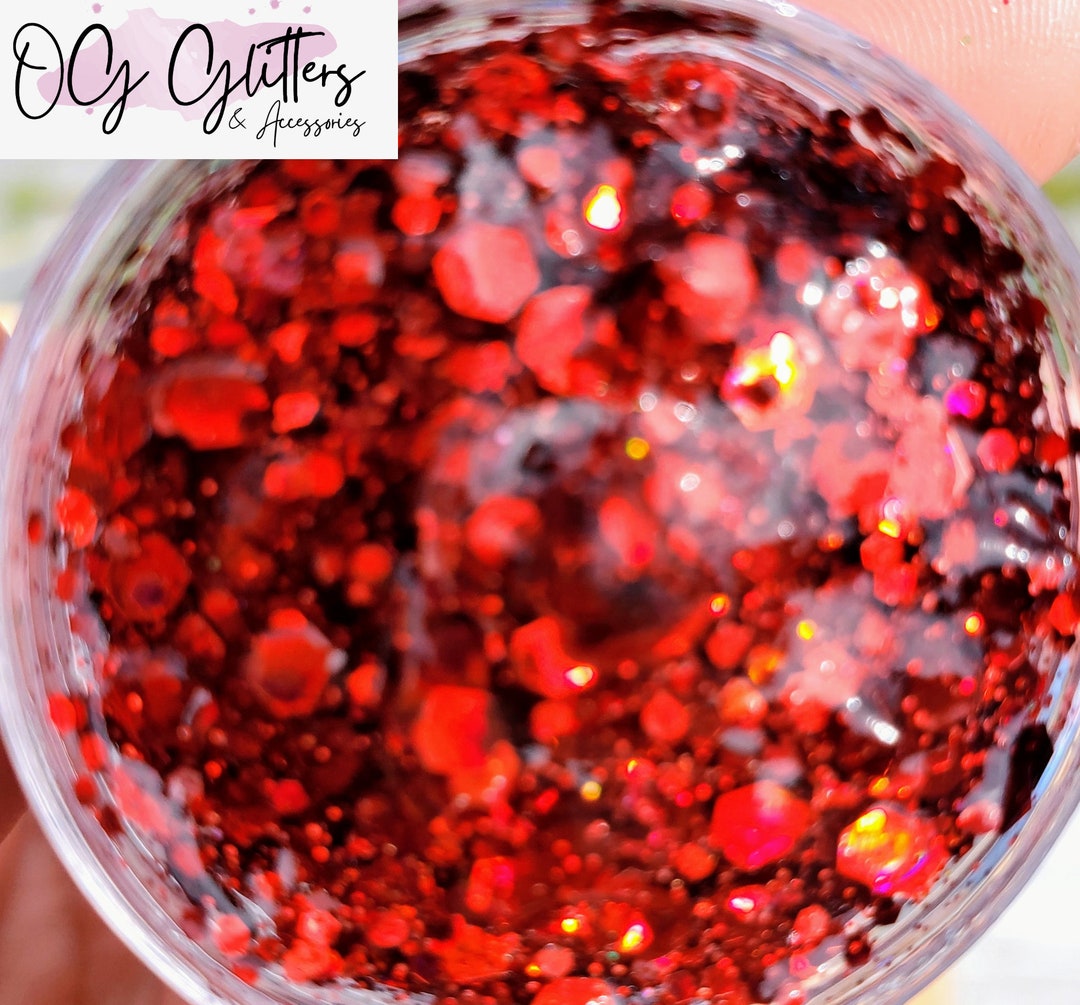 Red Glitter Hair Gel - Etsy