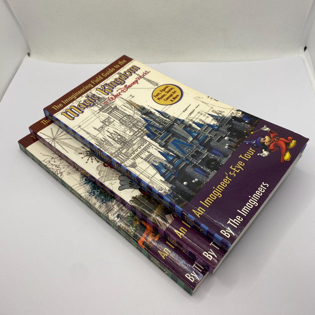 Set of Disney's Engineering Field Guide Books, Magic Kingdom, Epcot ...