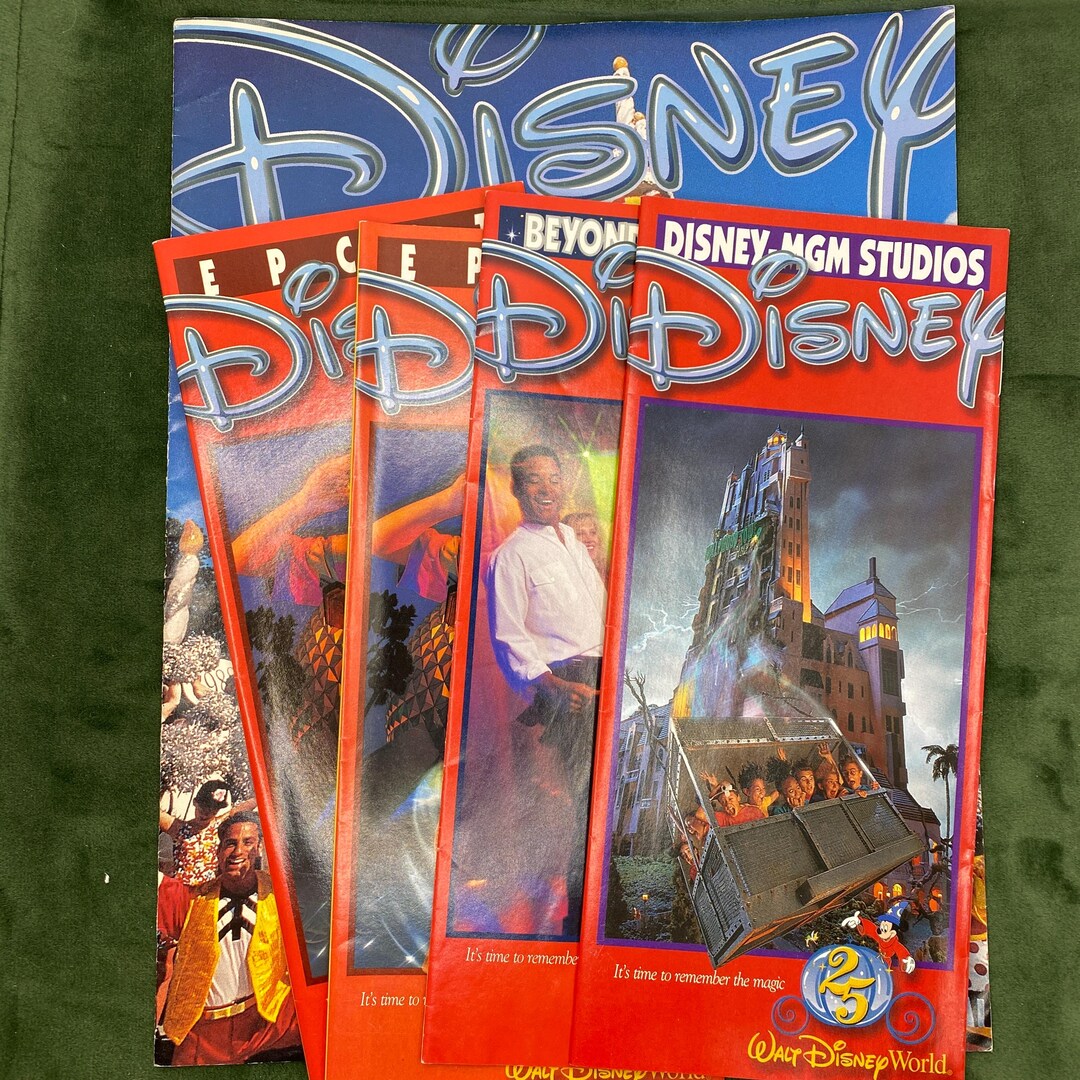 Set of 5 Vintage Disney World 25th Anniversary Guide Brochures ...
