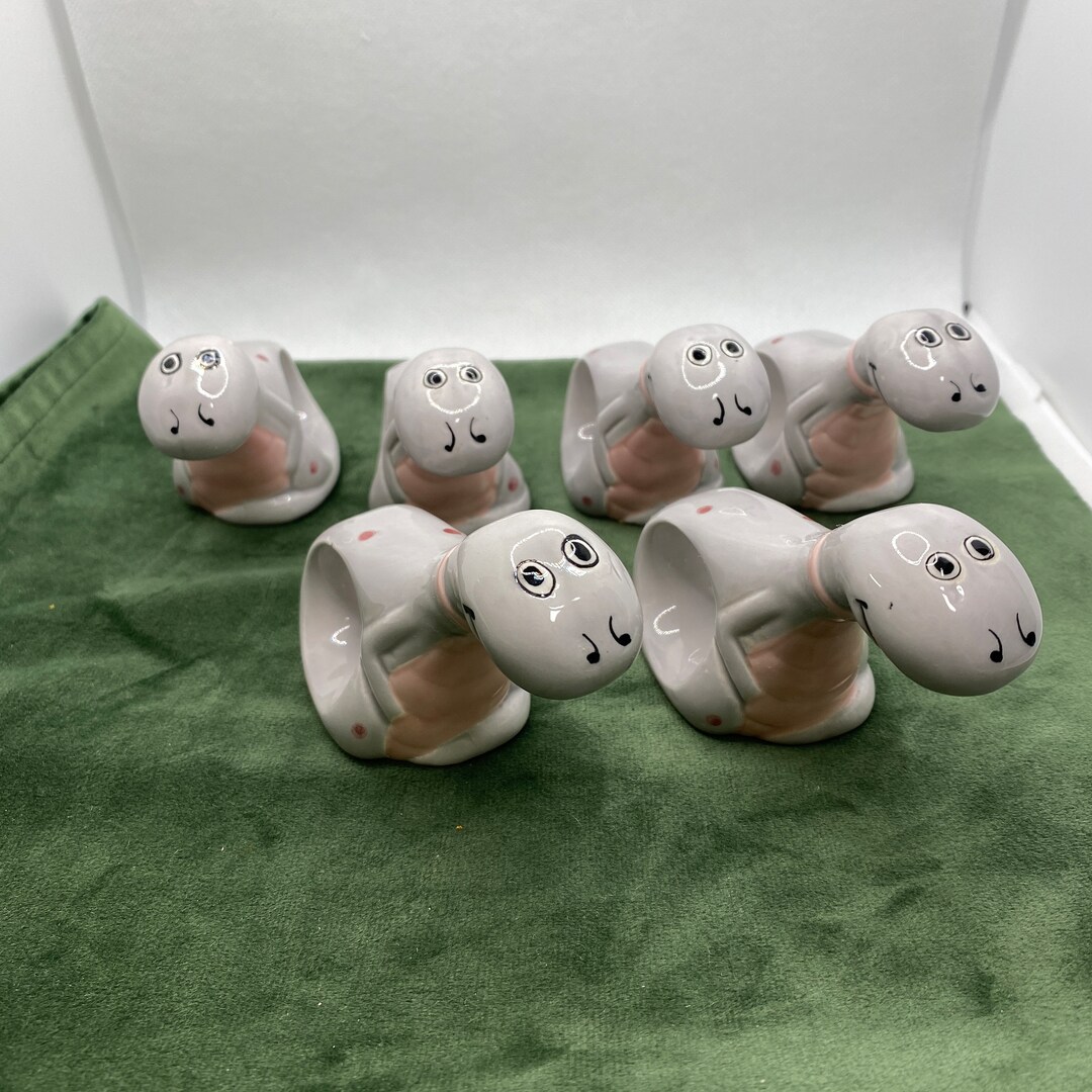 Set of 6, Vintage Dinosaurs Napkin Rings by Ron Gordon Designs - Etsy