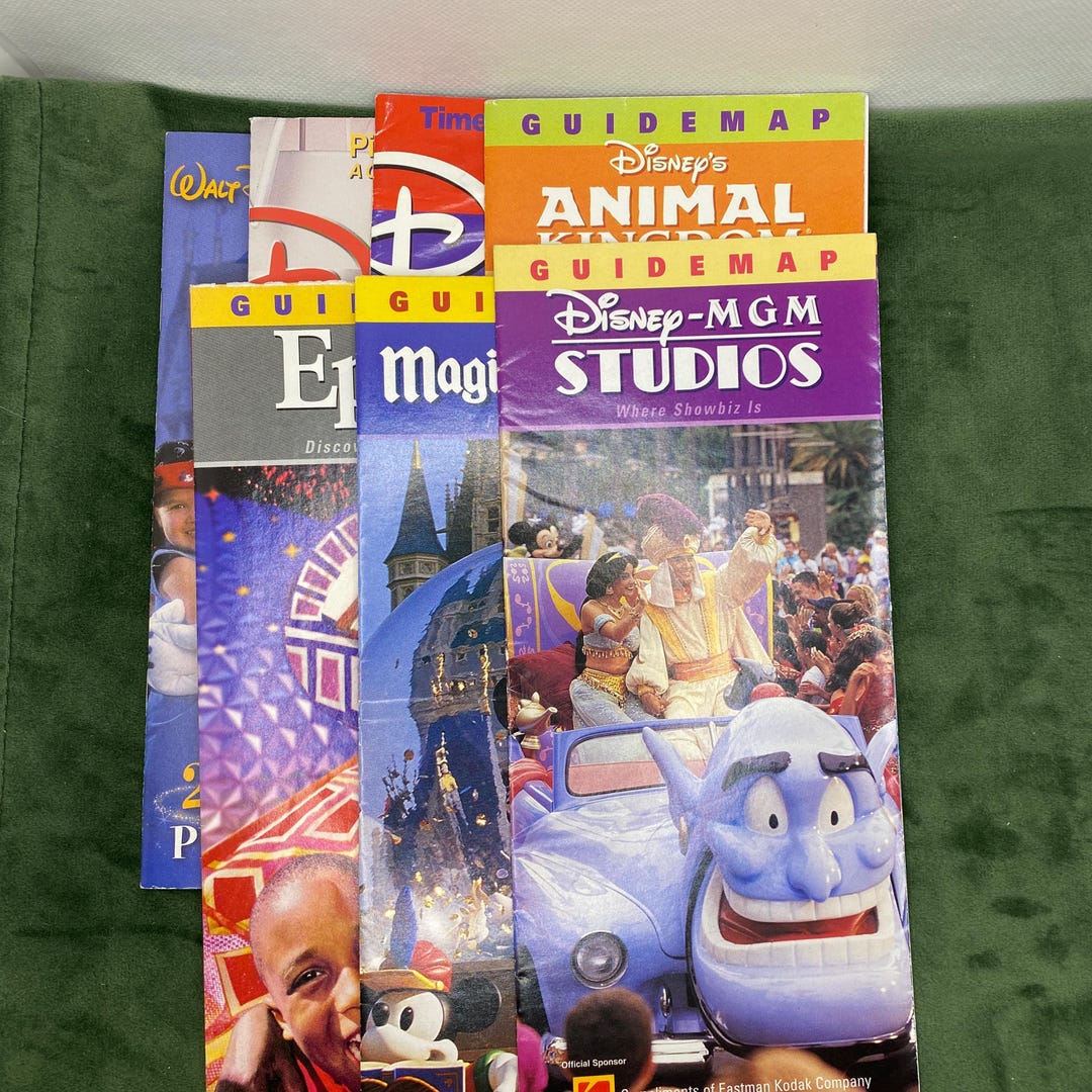 Set of 7 Vintage 2002 Disney World Guide Brochures, Information Flyers ...