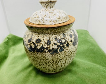 Studio Pottery Jar With Lid/stoneware Jar/ Lidded Container/ Art Studio ...