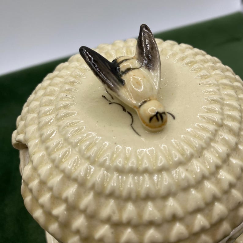 Vintage Ceramic Beehive Shaped Honey Pot With Bee Finial - Etsy