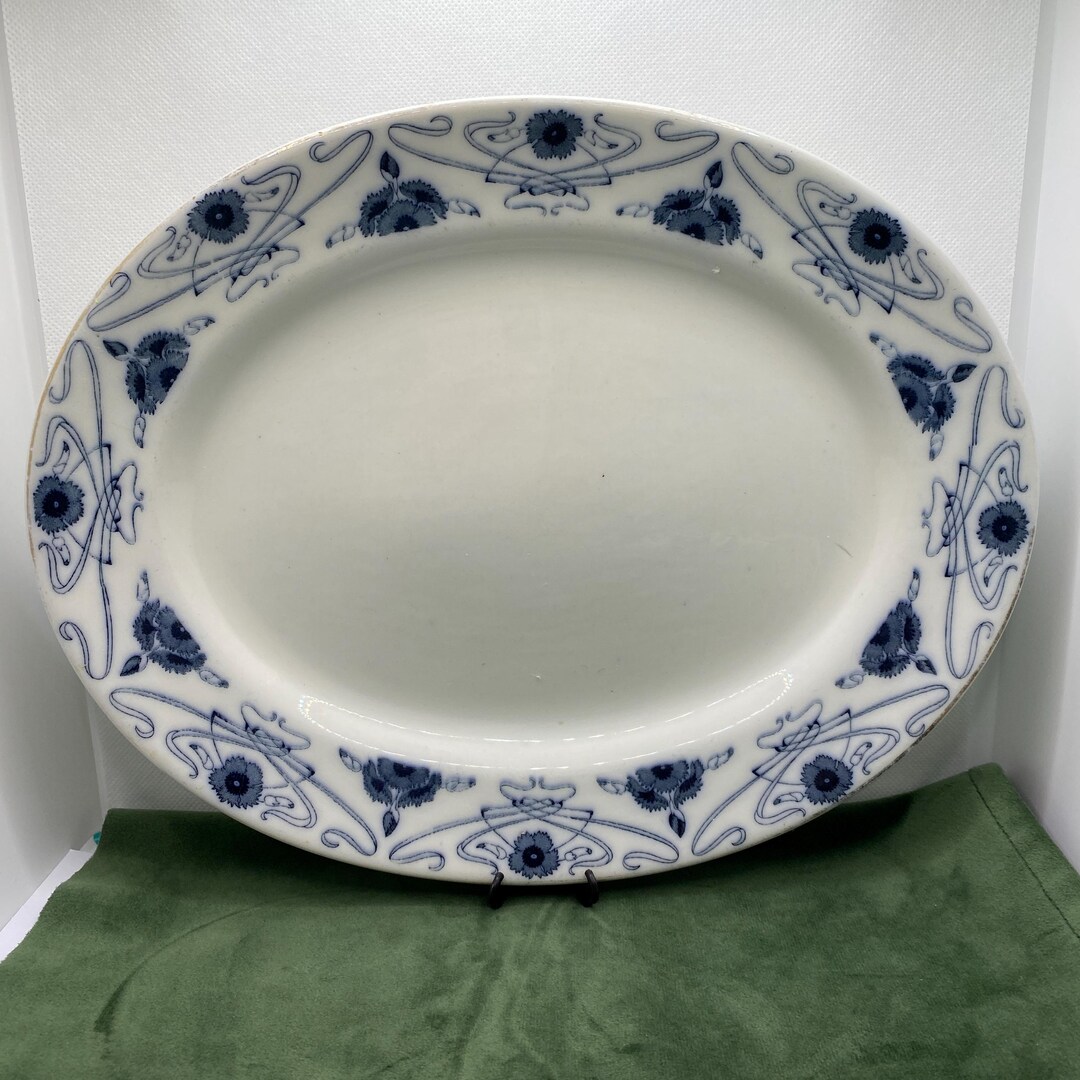 Antique Keeling & Co Carnation Pattern Earthenware Platter, Made in ...
