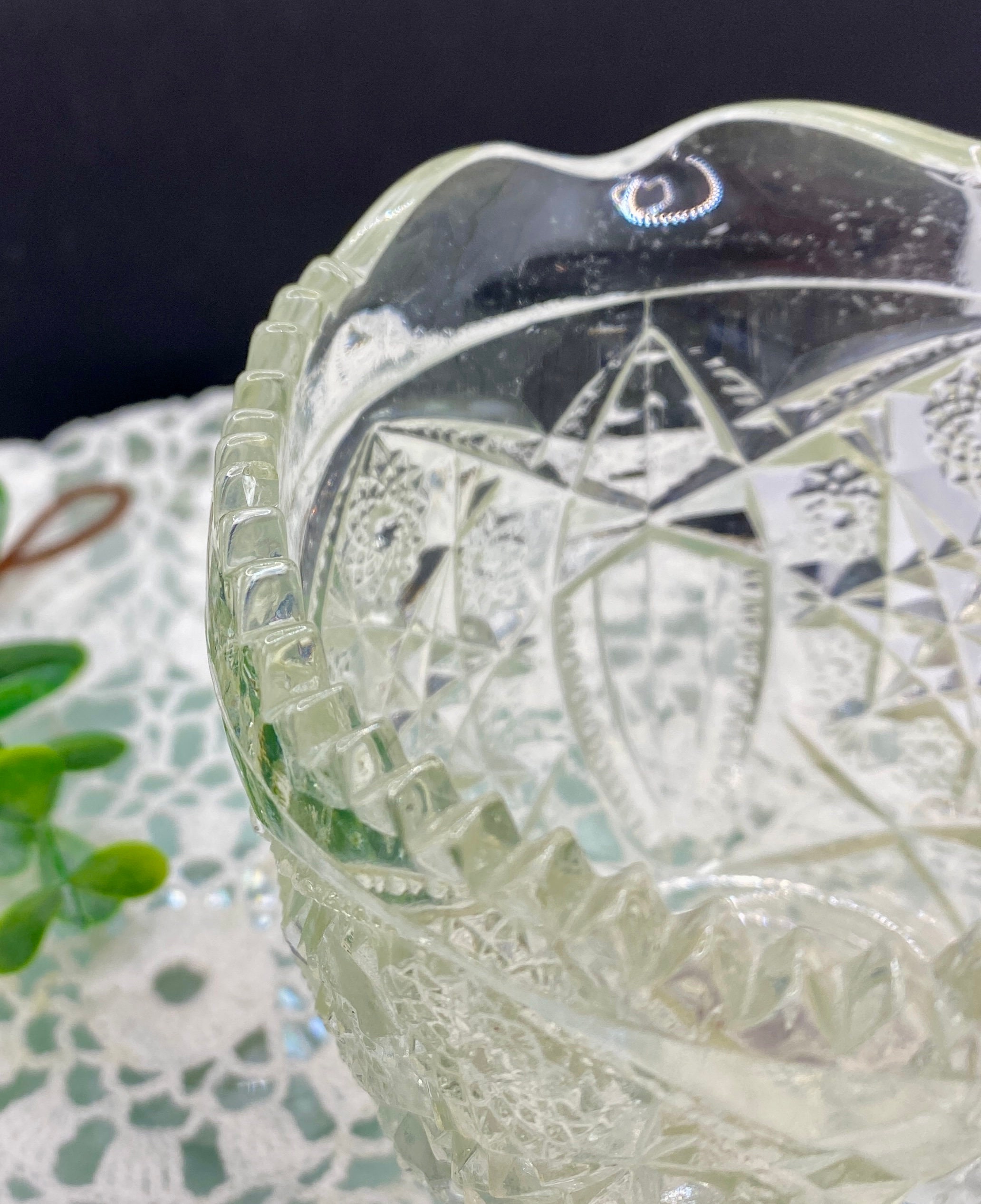 Antique Mckee Glass Co EAPG 1907 Fentec Sawtooth Cut Glass Creamer - Etsy