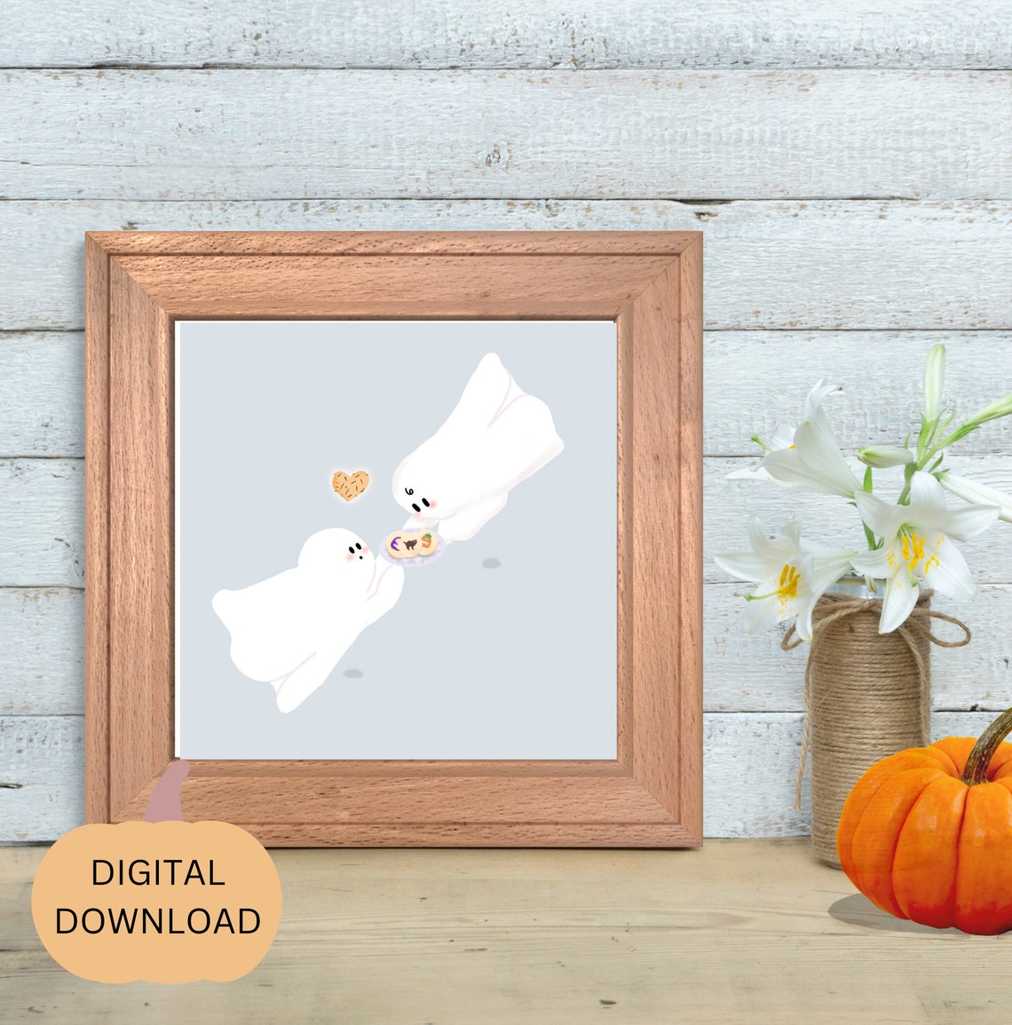 Spooky Lover Ghosts' Art Print for Halloween Lovers' Gift for Spooky ...