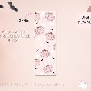 Pink Halloween Bookmarks for Spooky Season Lovers of Pink Halloween ...