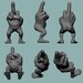 Middle Finger Figure With Legs | 3D Printed Sculpture | 7 Inches Tall ...