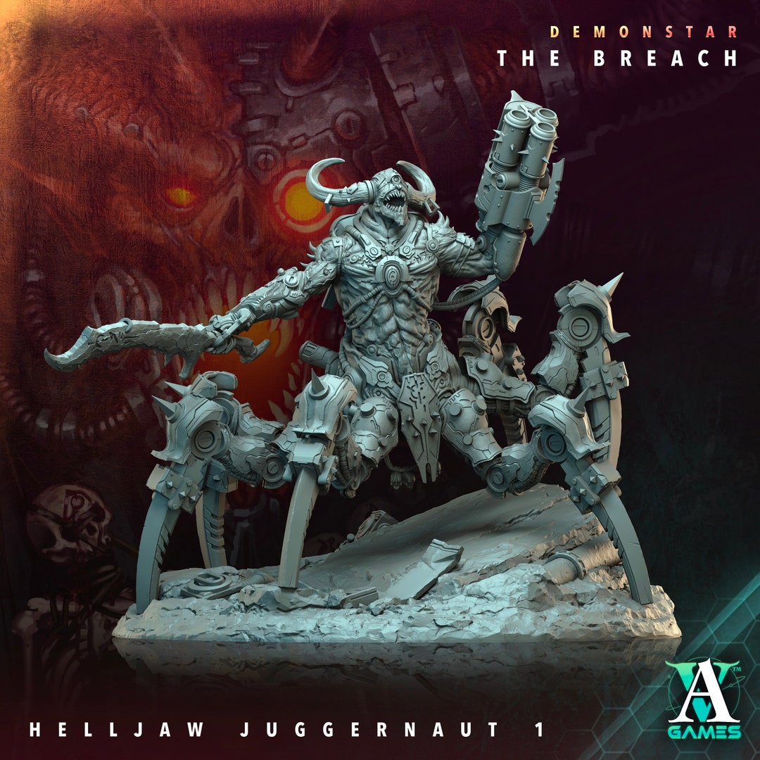 Helljaw Juggernaut Miniature Archvillian Games Unpainted Tabletop RPG ...