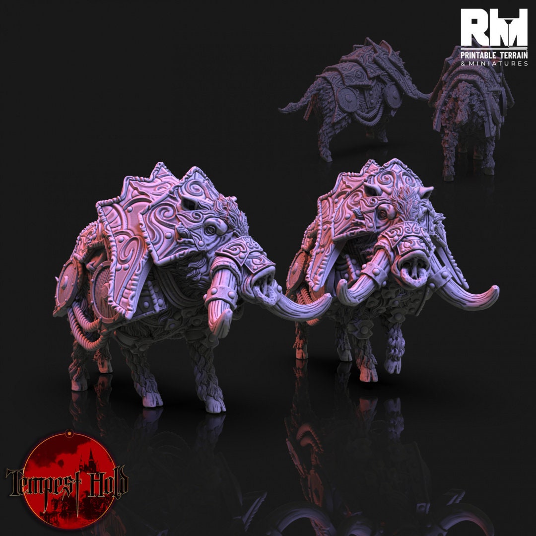 Folk Boar Miniatures | RM Printable | Unpainted Tabletop RPG Mini ...