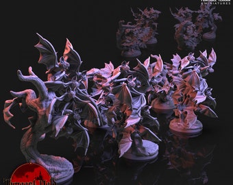 Swarm of Poisonous Snakes Mini DND Pathfinder Dungeons & Dragons RPG ...