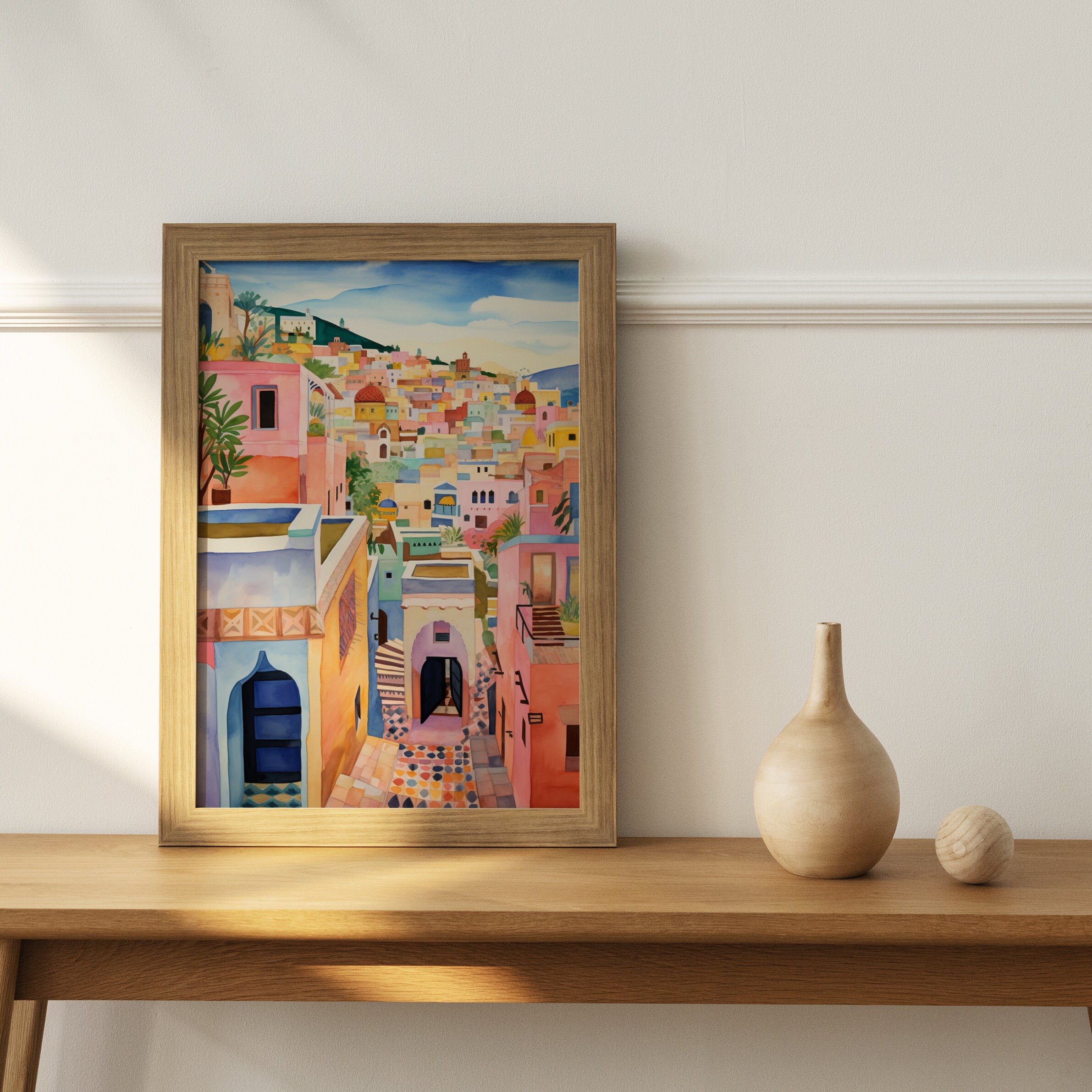 Morocco Poster Morocco Landscape Painting Morocco Wall Art Mural Art ...