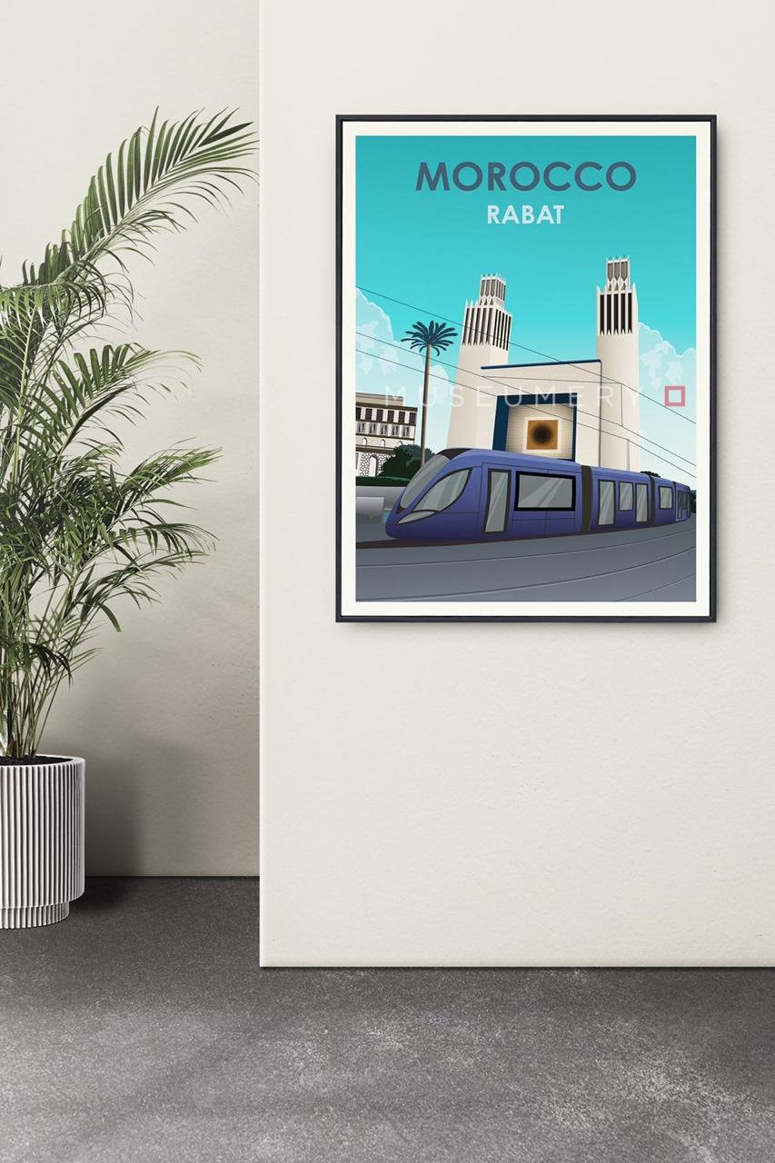 Rabat Poster Morocco Poster Travel Poster Rabat Illustration, Rabat Art ...