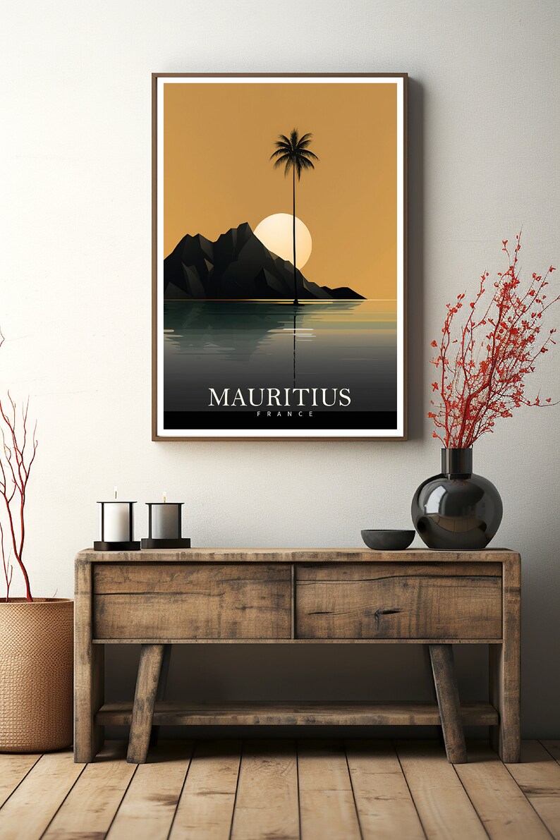 Mauritius Travel Print France Poster Art Print Travel - Etsy